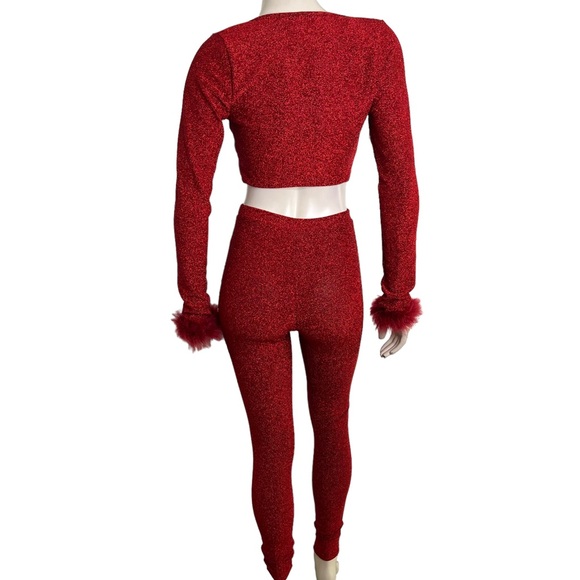 Trendy boutique | Pants & Jumpsuits | Sexy Fashion Red Metallic ...